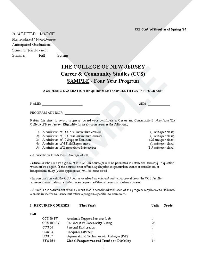 Program Planner | Career & Community Studies